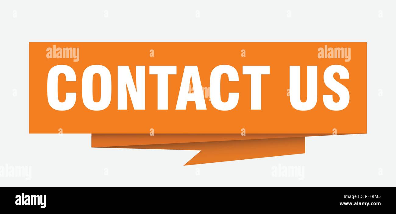 contact us sign. contact us paper origami speech bubble. contact us tag ...