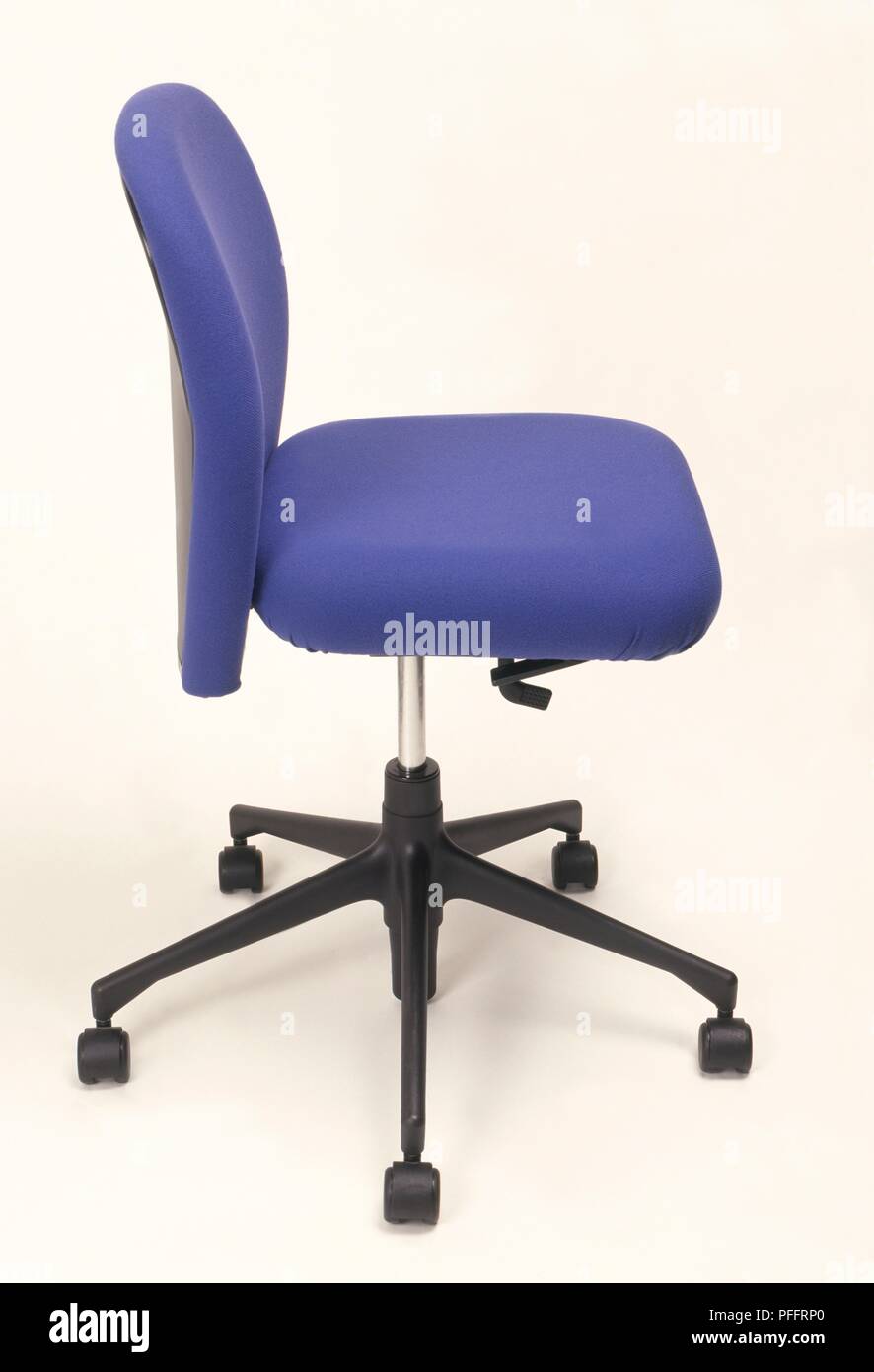 Blue office chair Stock Photo - Alamy