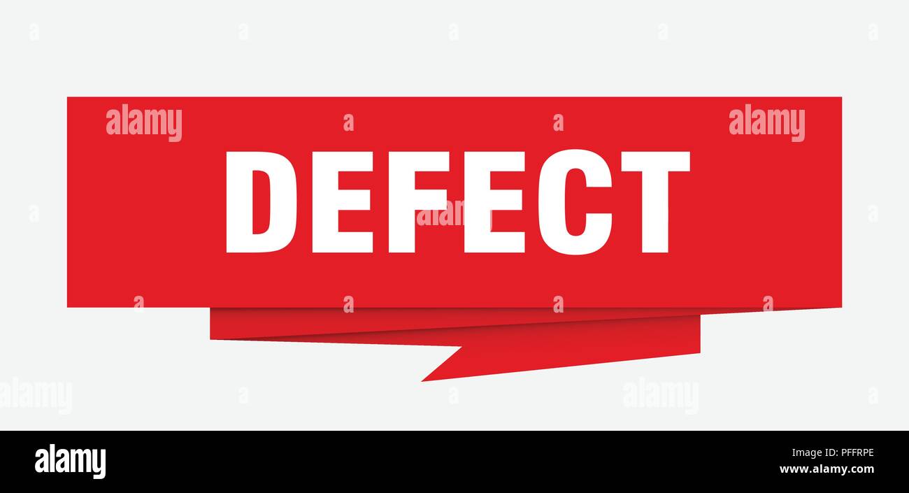 defect sign. defect paper origami speech bubble. defect tag. defect banner Stock Vector Image ...