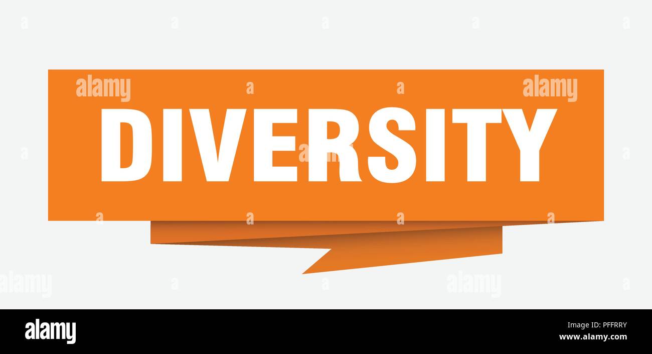 diversity sign. diversity paper origami speech bubble. diversity tag ...