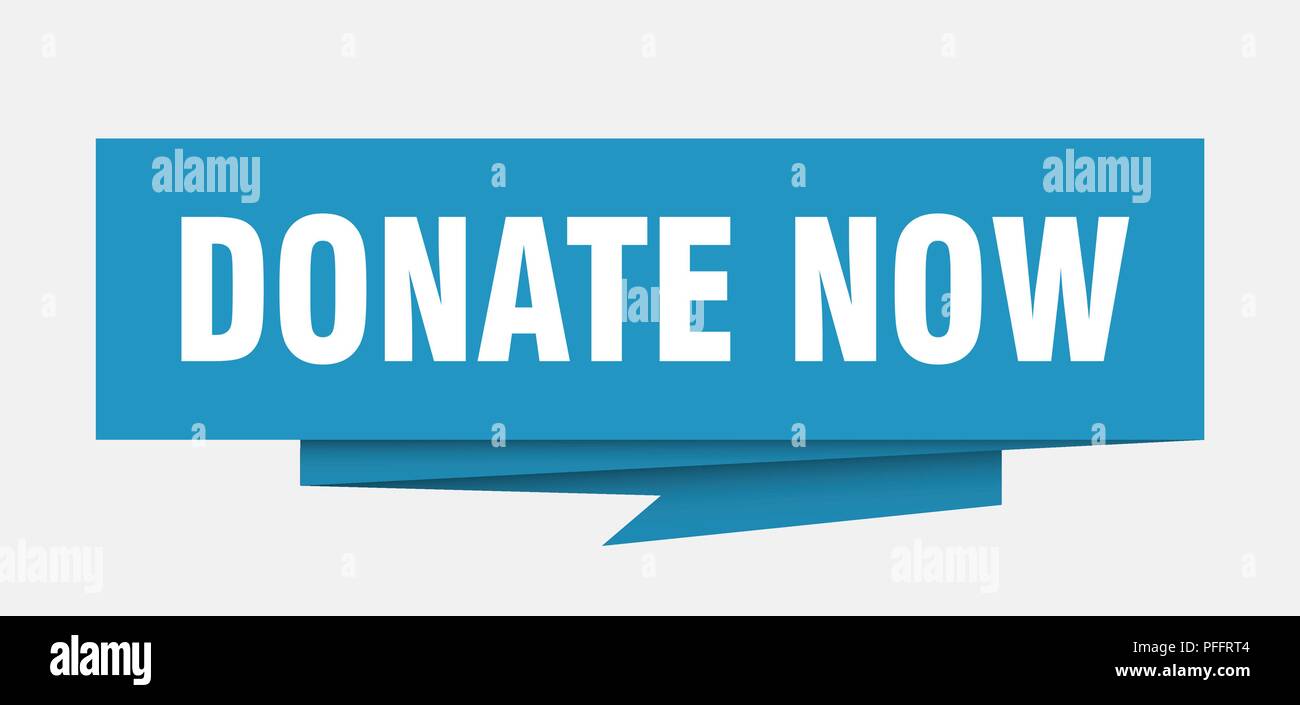 donate now sign. donate now paper origami speech bubble. donate now tag ...