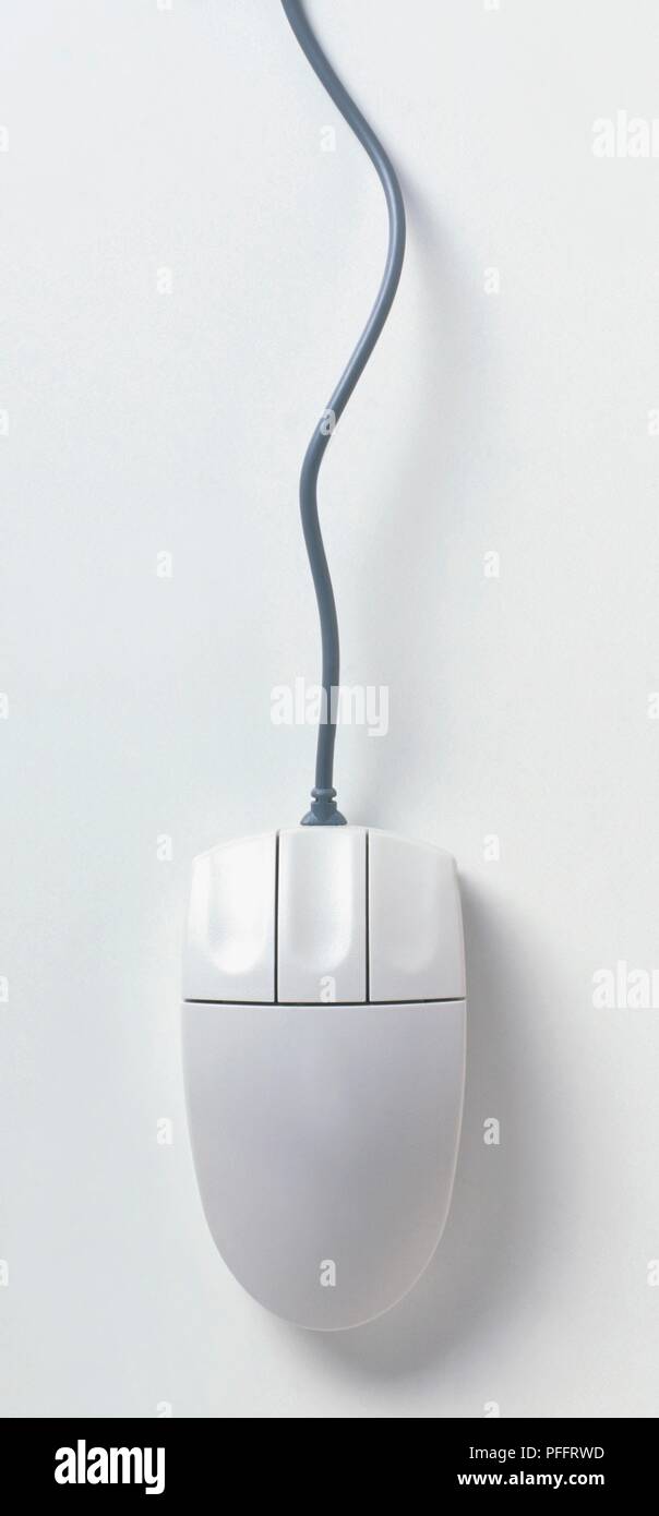 A white computer mouse Stock Photo - Alamy