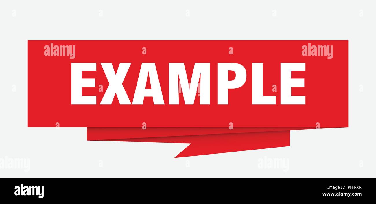 example sign. example paper origami speech bubble. example tag. example ...