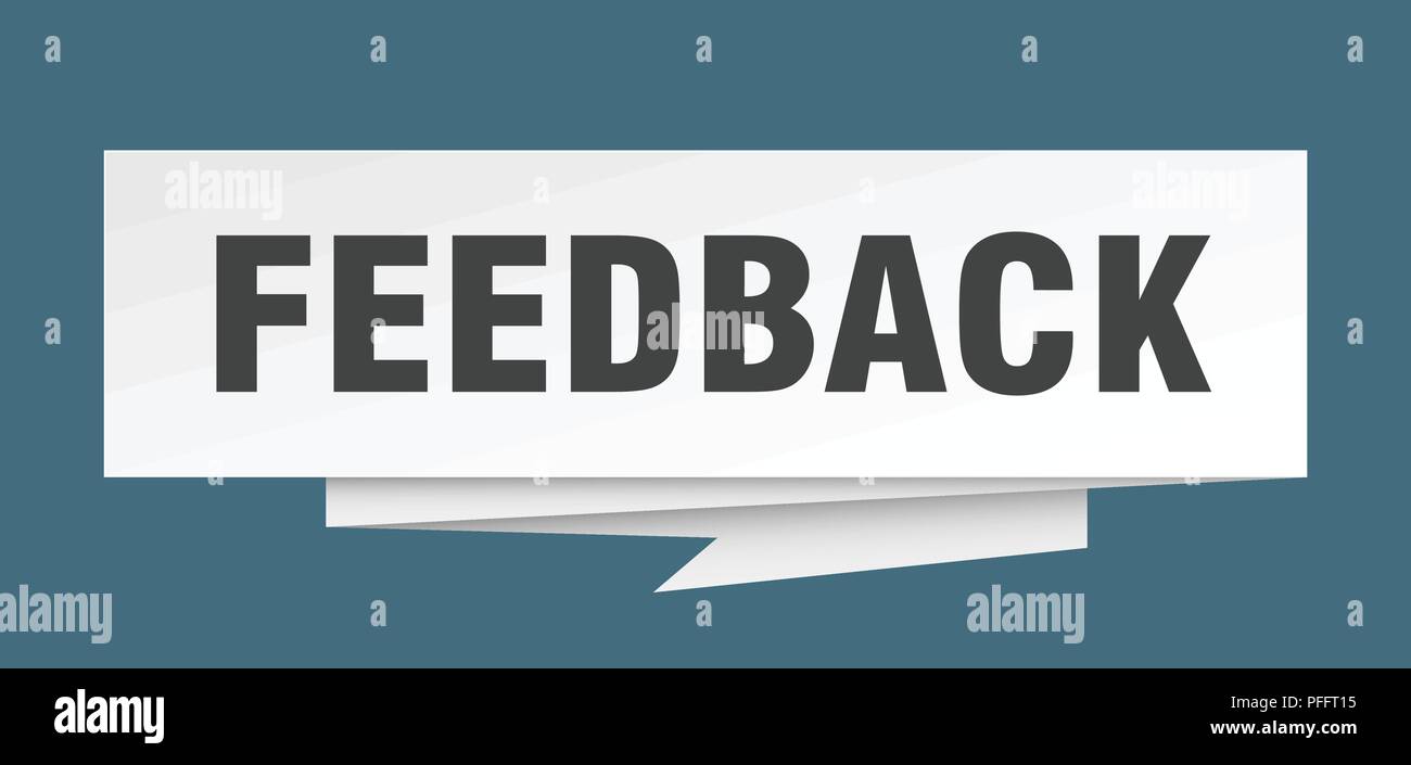 feedback sign. feedback paper origami speech bubble. feedback tag ...