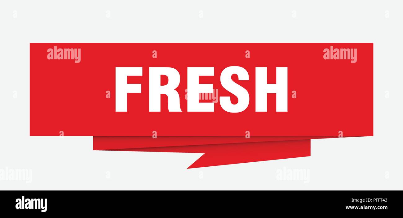 fresh sign. fresh paper origami speech bubble. fresh tag. fresh banner ...