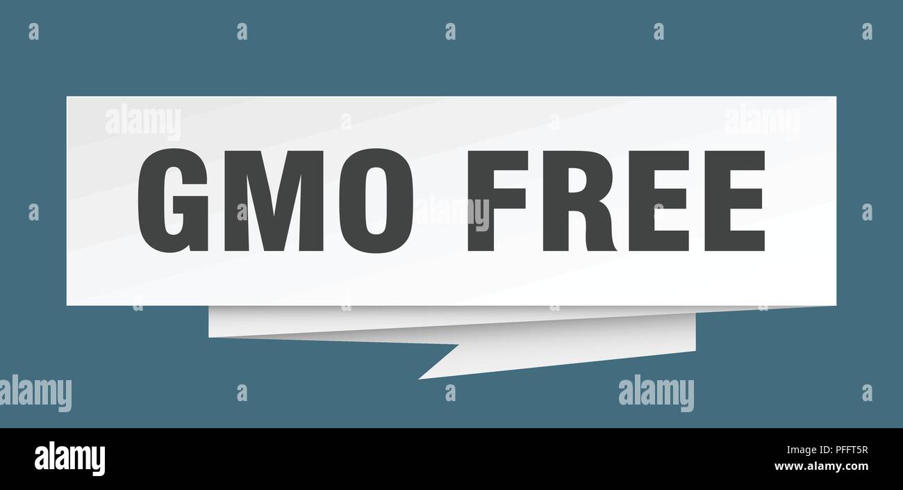 gmo free sign. gmo free paper origami speech bubble. gmo free tag. gmo ...