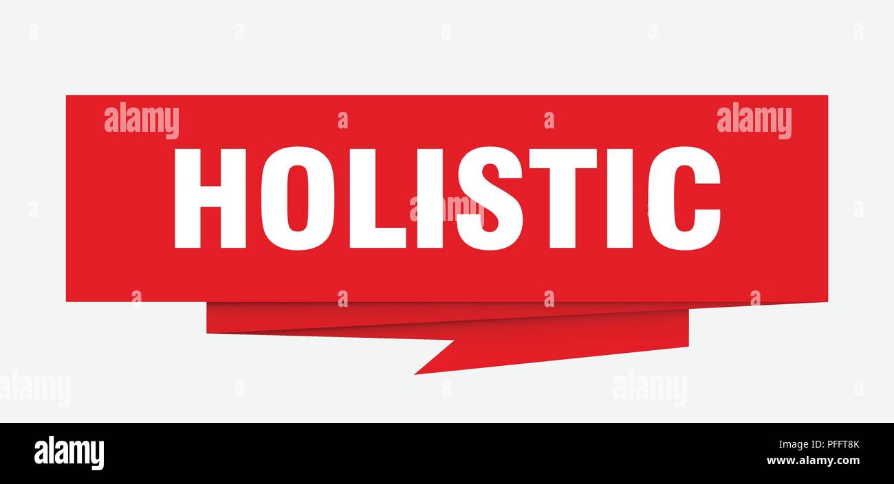 holistic sign. holistic paper origami speech bubble. holistic tag ...