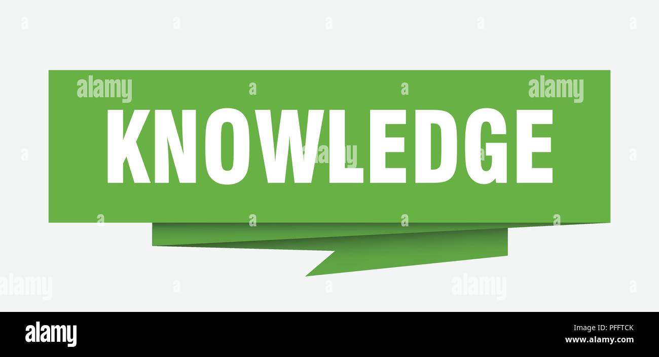 knowledge sign. knowledge paper origami speech bubble. knowledge tag ...