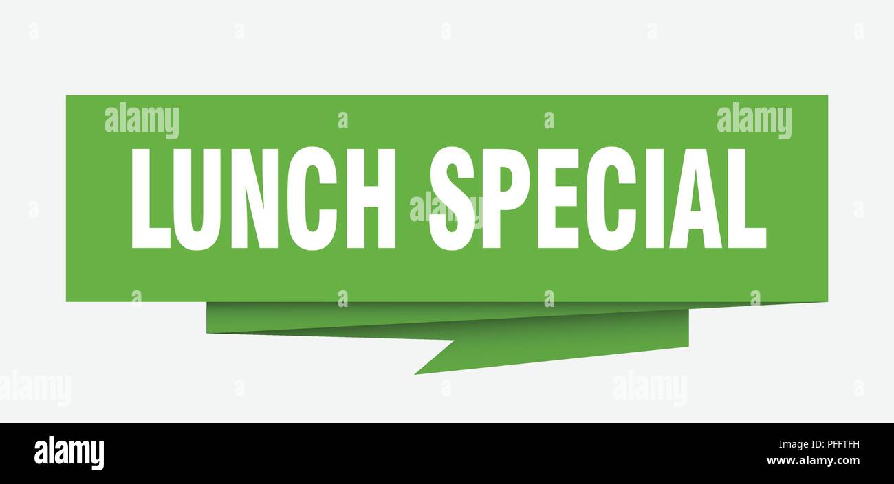 lunch special sign. lunch special paper origami speech bubble. lunch ...