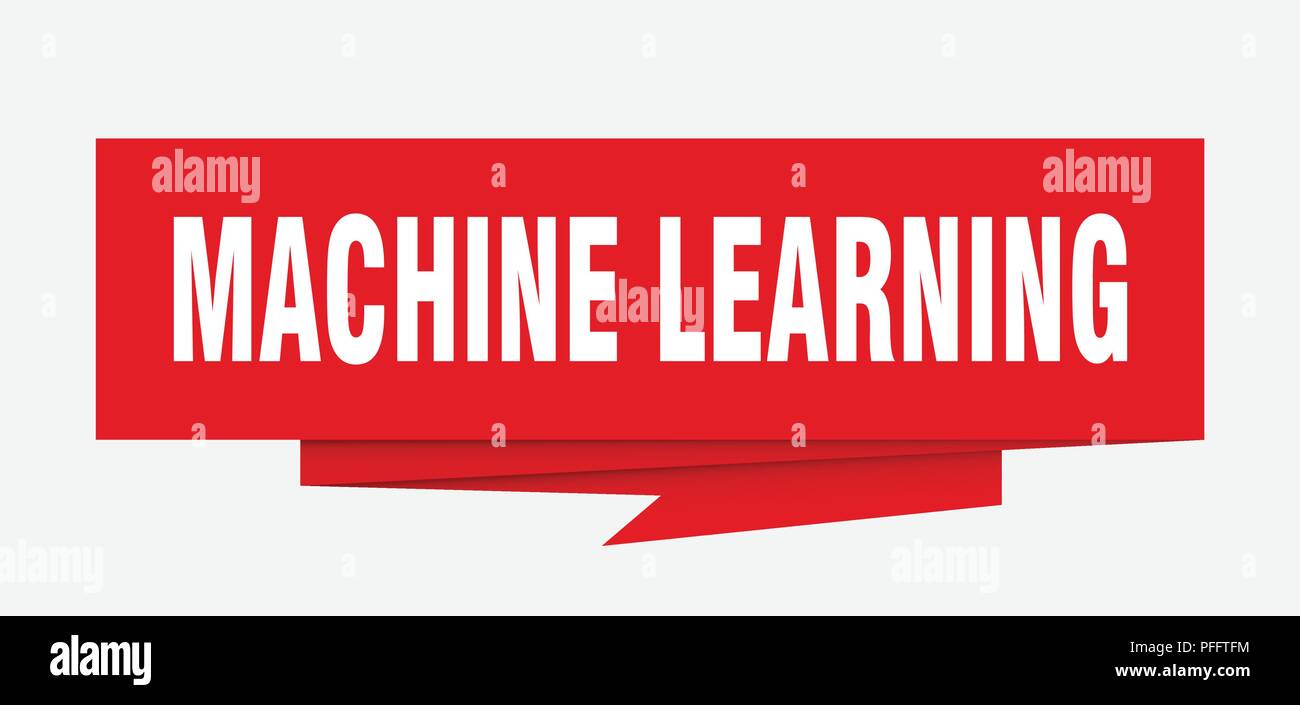machine learning sign. machine learning paper origami speech bubble ...
