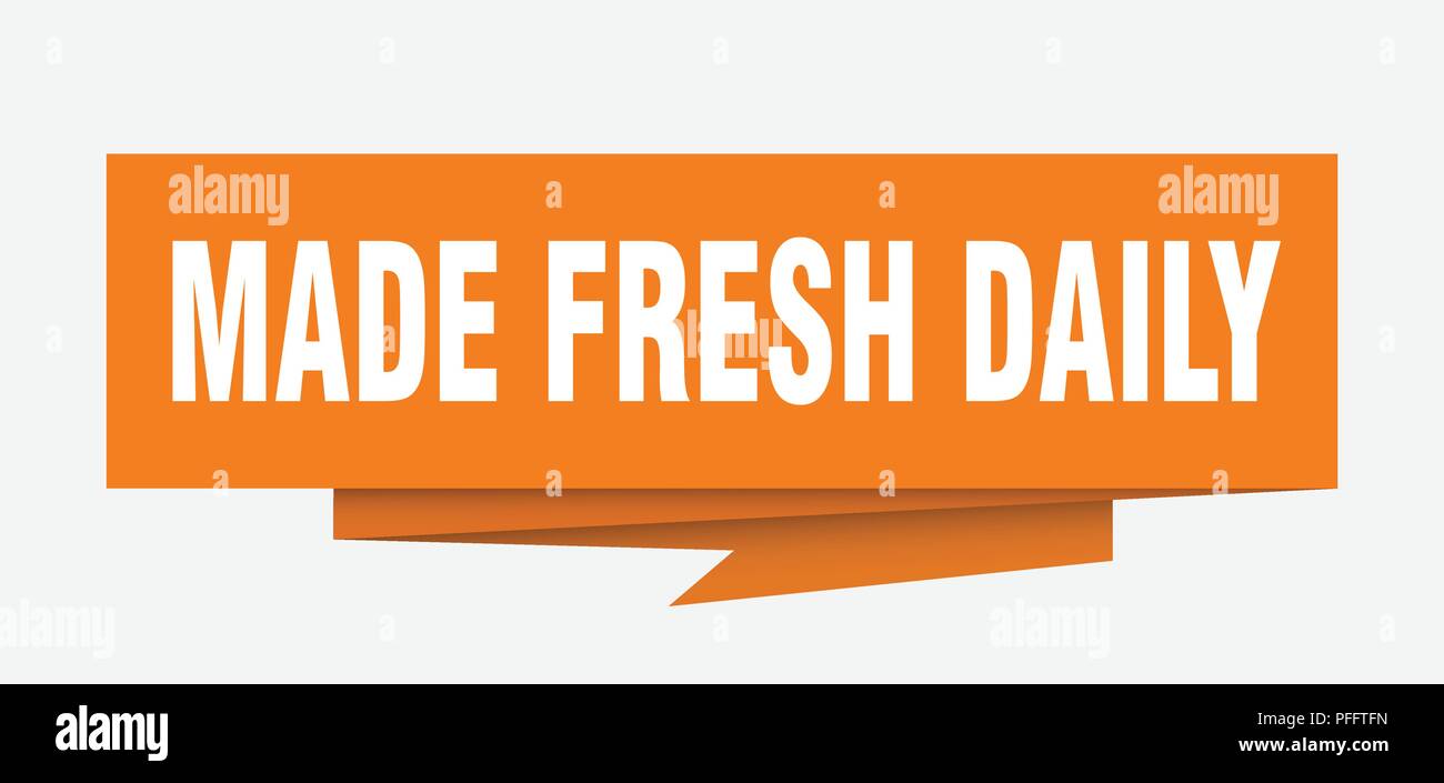 made fresh daily sign. made fresh daily paper origami speech bubble ...