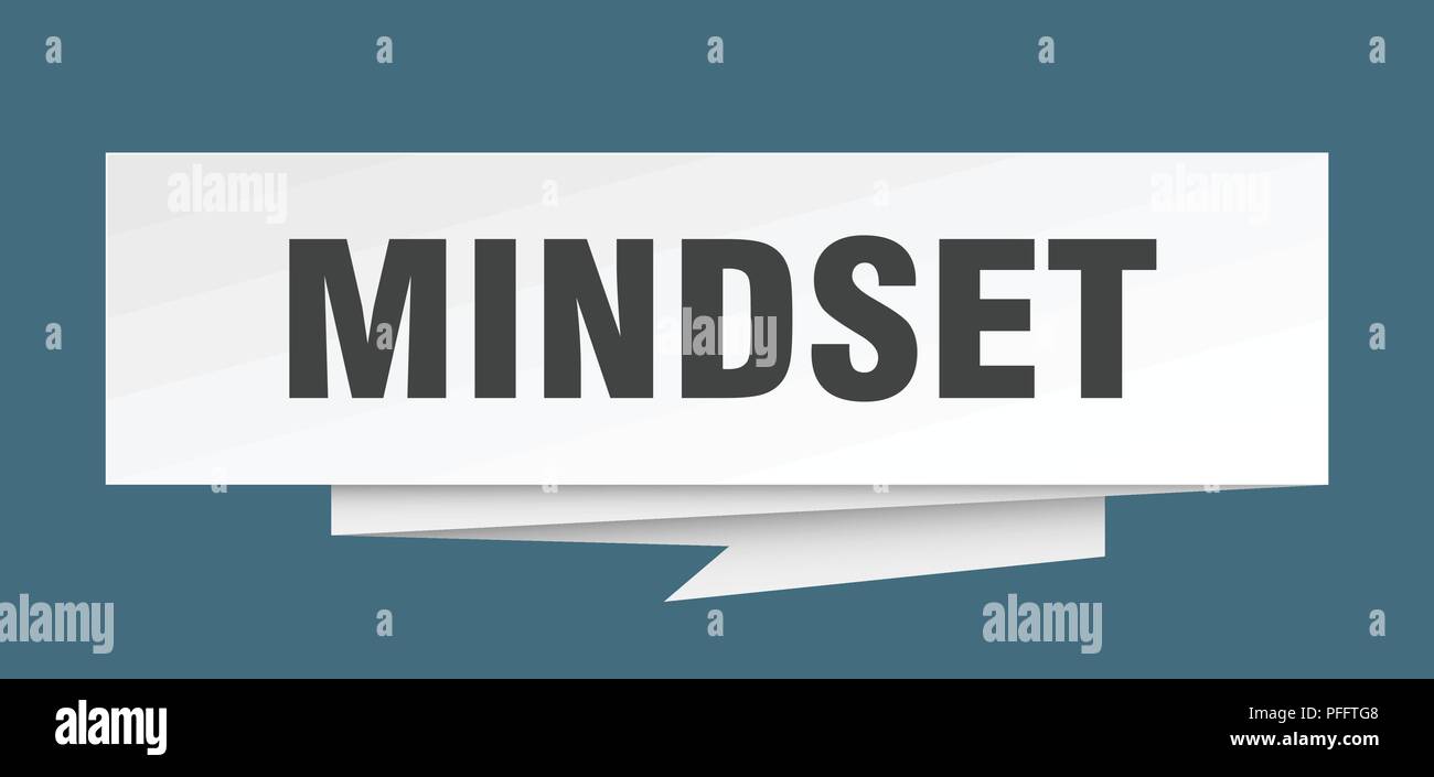 mindset sign. mindset paper origami speech bubble. mindset tag. mindset ...
