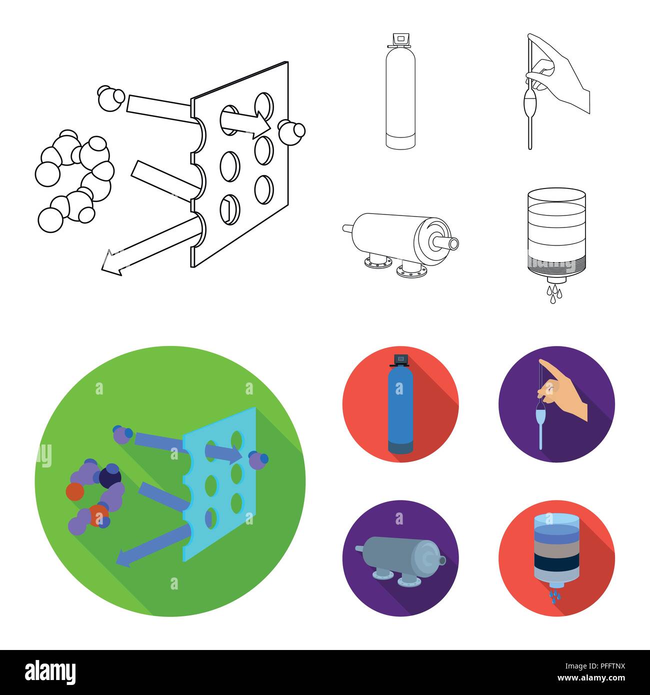 Purification, water, filter, filtration .Water filtration system set ...