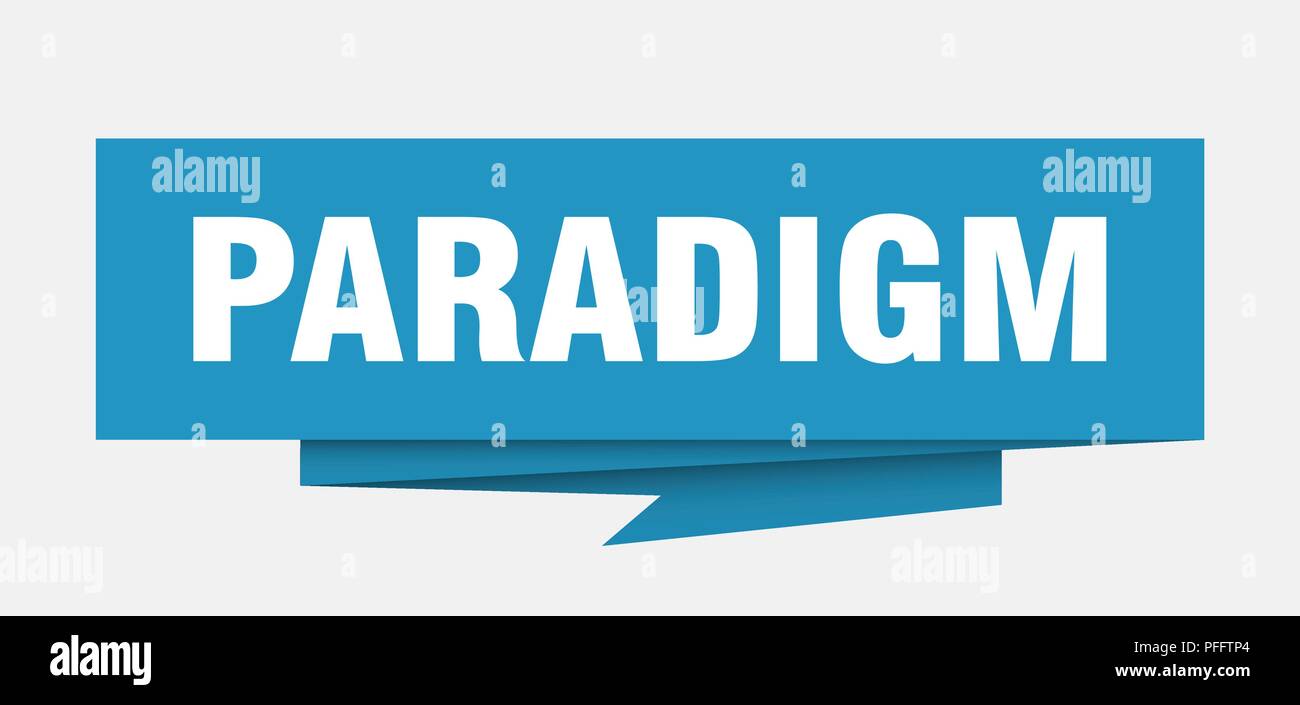 paradigm sign. paradigm paper origami speech bubble. paradigm tag ...