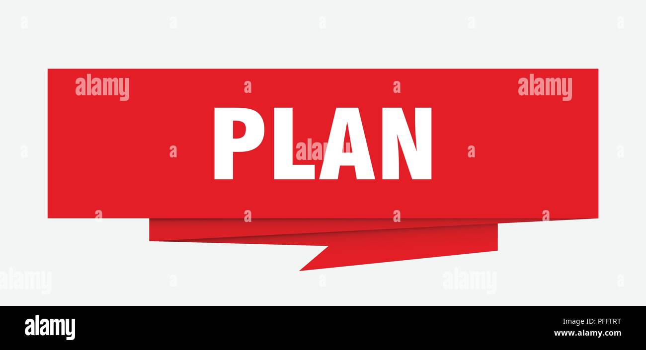 plan sign. plan paper origami speech bubble. plan tag. plan banner ...
