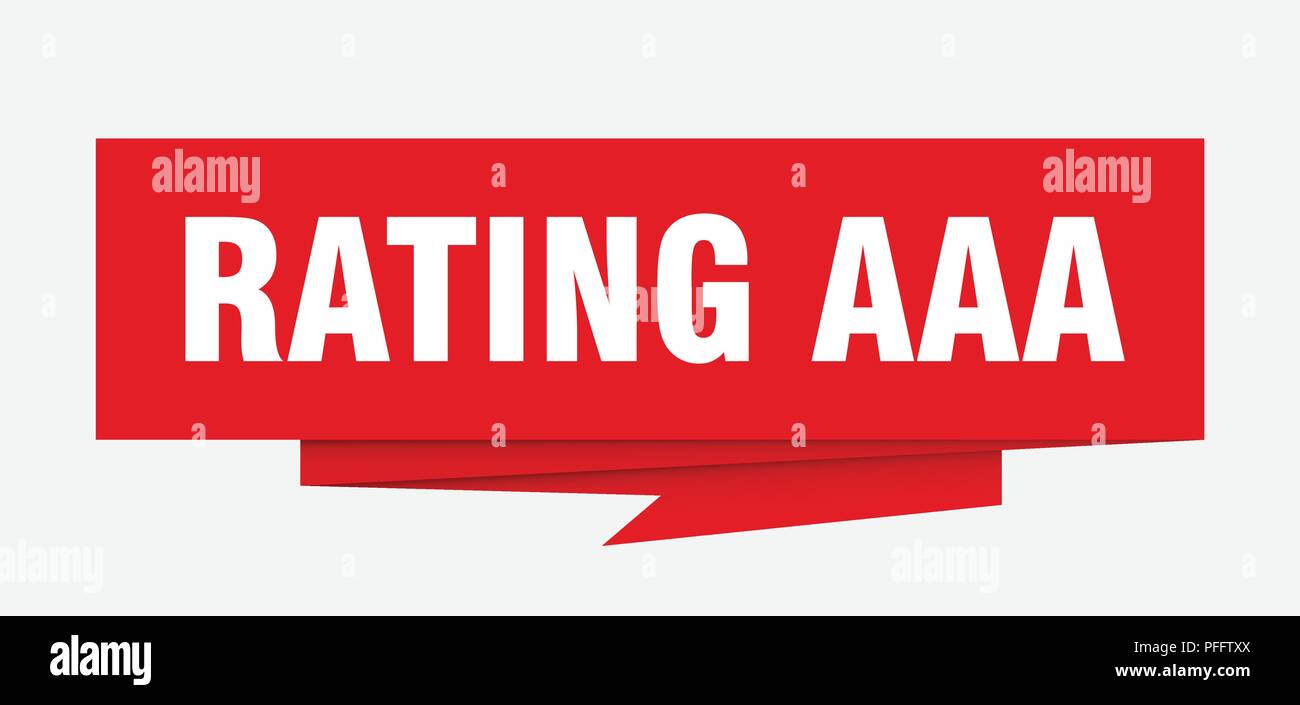 rating aaa sign. rating aaa paper origami speech bubble. rating aaa tag ...
