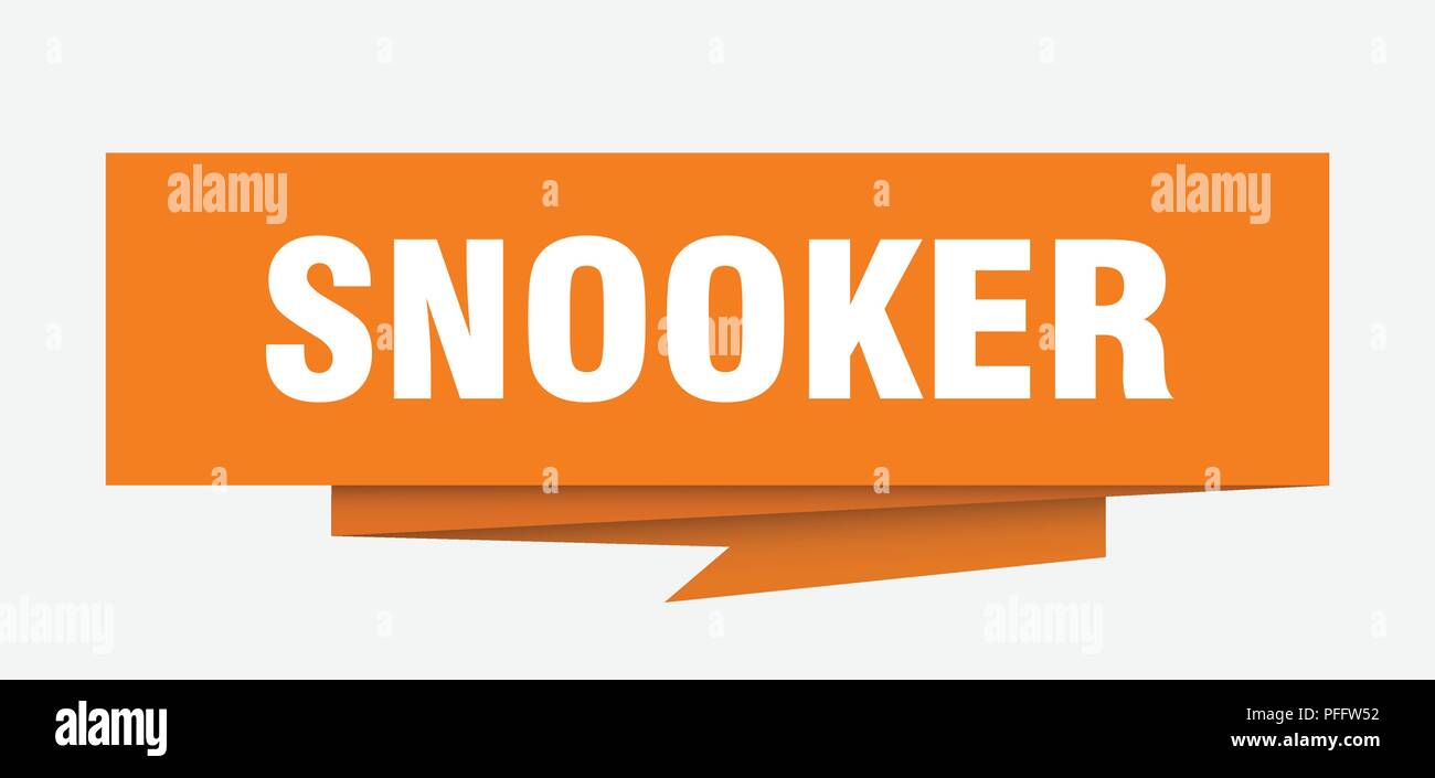 snooker sign. snooker paper origami speech bubble. snooker tag. snooker ...