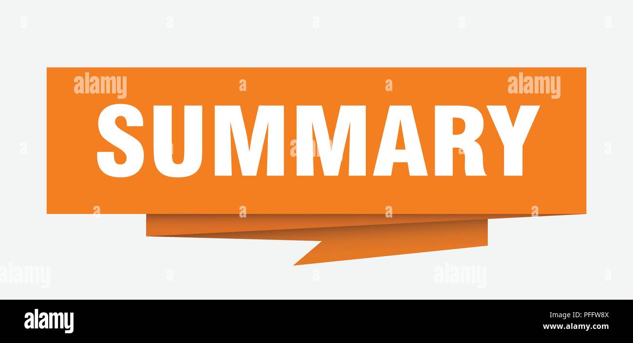 summary sign. summary paper origami speech bubble. summary tag. summary ...