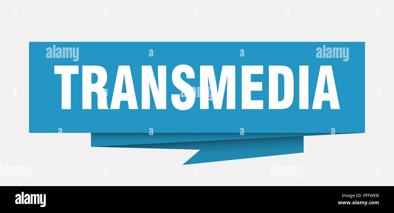 transmedia sign. transmedia paper origami speech bubble. transmedia tag ...