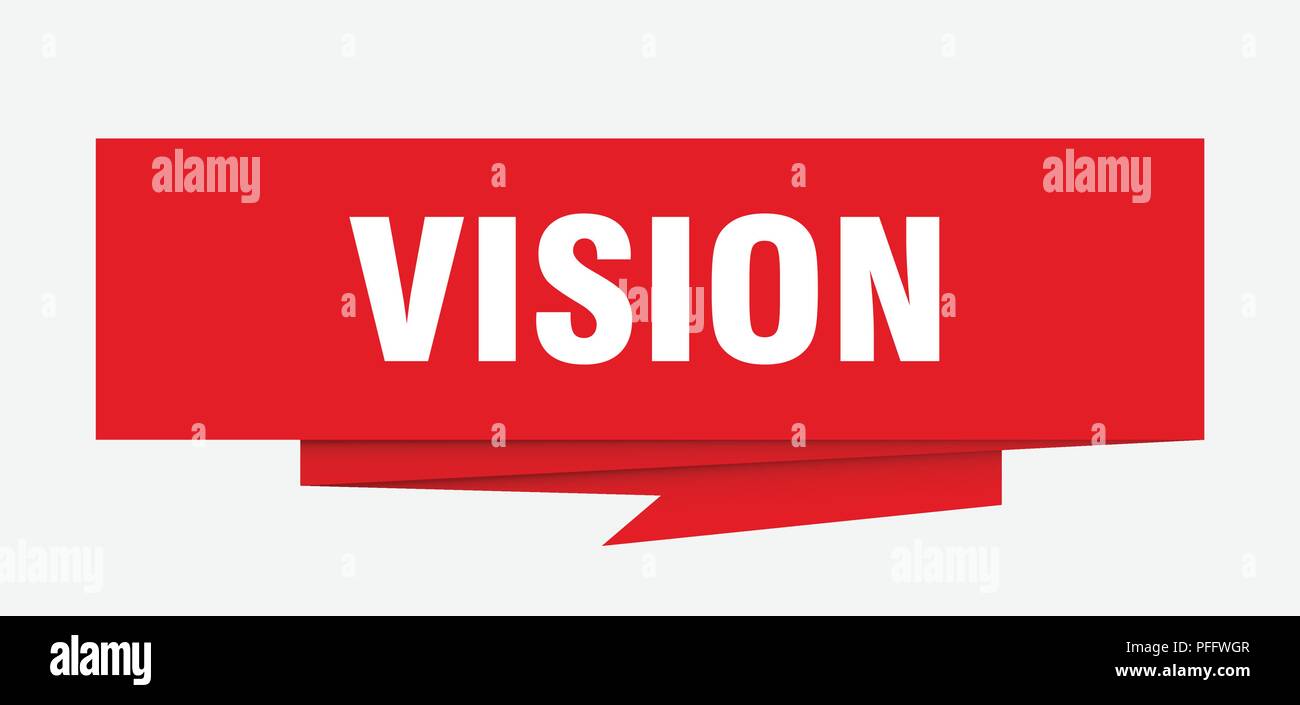 vision sign. vision paper origami speech bubble. vision tag. vision ...