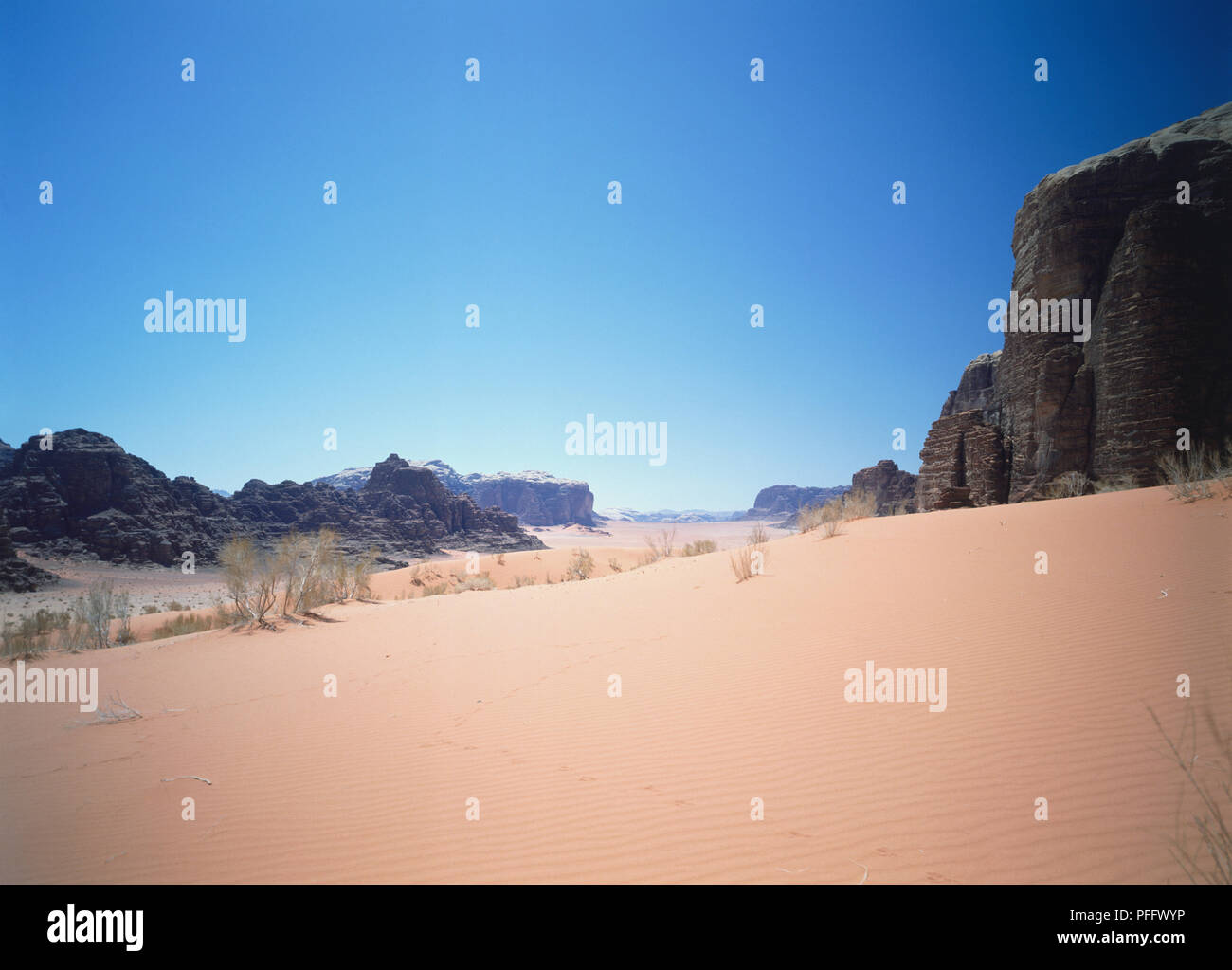 Panoramic desert landscape with rocks Stock Photo - Alamy