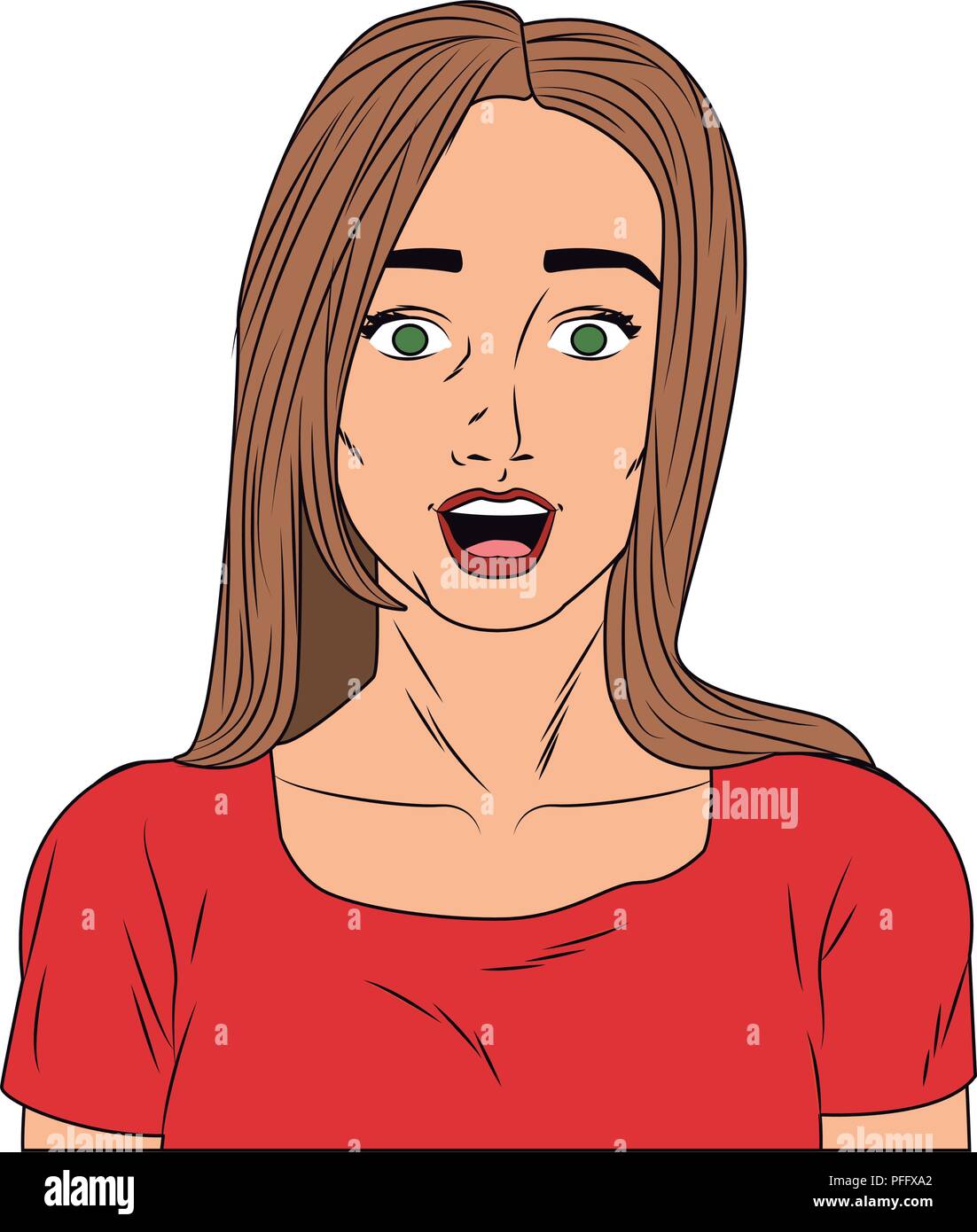 Woman profile pop art cartoon Stock Vector Image & Art - Alamy