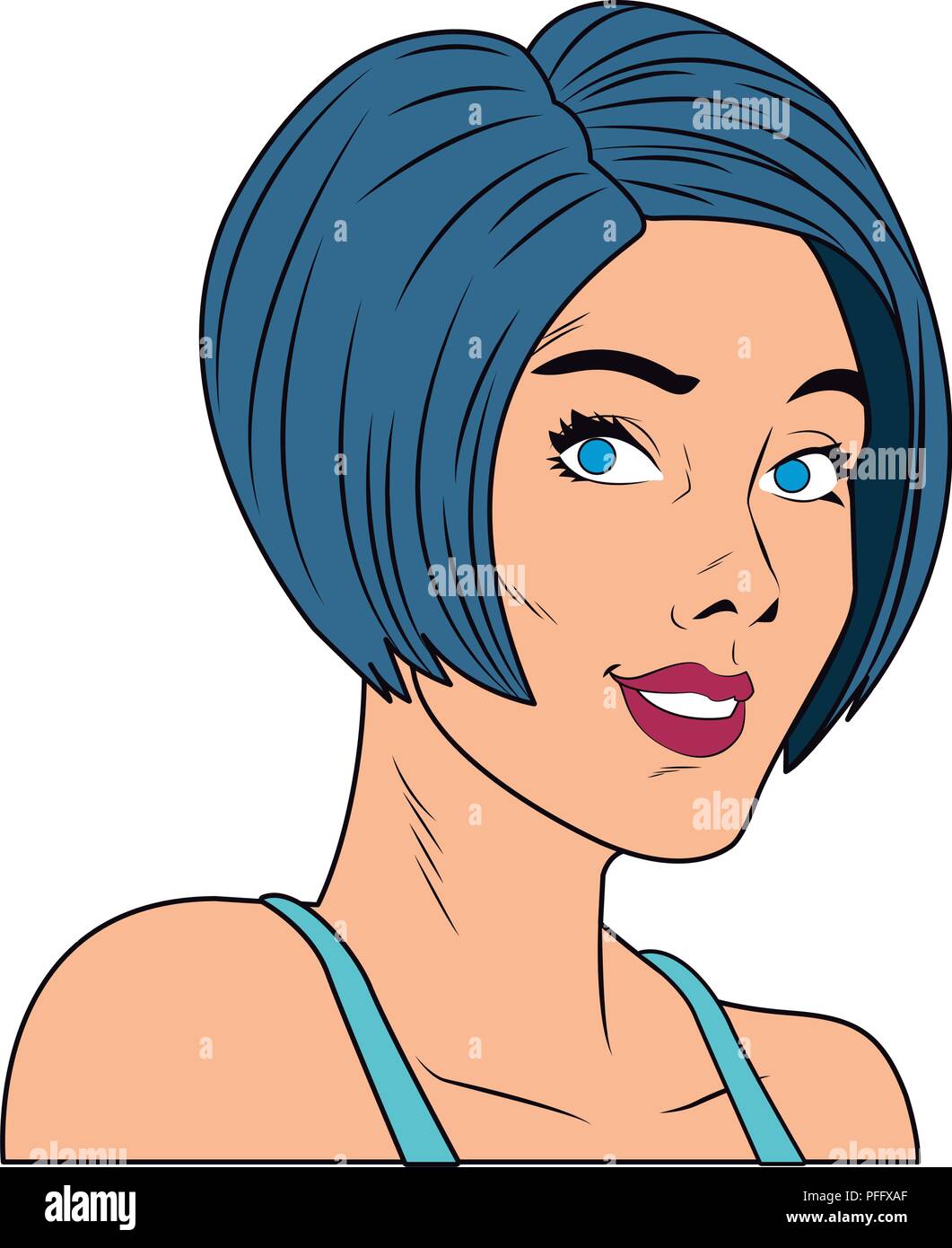 Woman profile pop art cartoon Stock Vector Image & Art - Alamy
