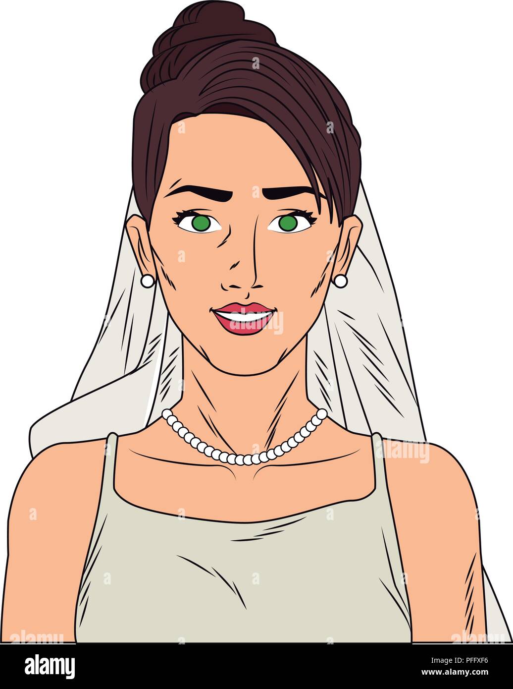 Bride pop art cartoon Stock Vector Image & Art - Alamy