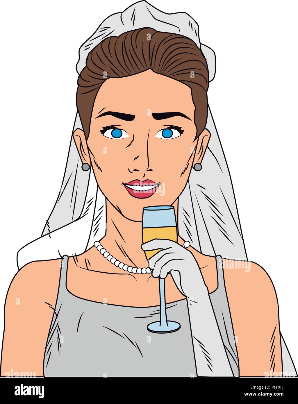 Bride pop art cartoon Stock Vector Image & Art - Alamy