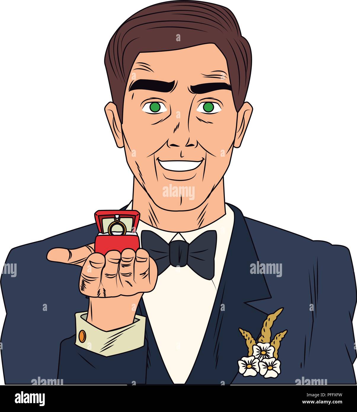 Groom pop art cartoon Stock Vector Image & Art - Alamy