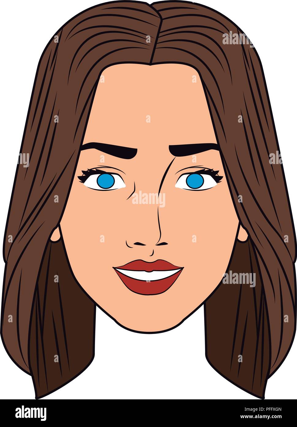 Woman face pop art cartoon Stock Vector Image & Art - Alamy