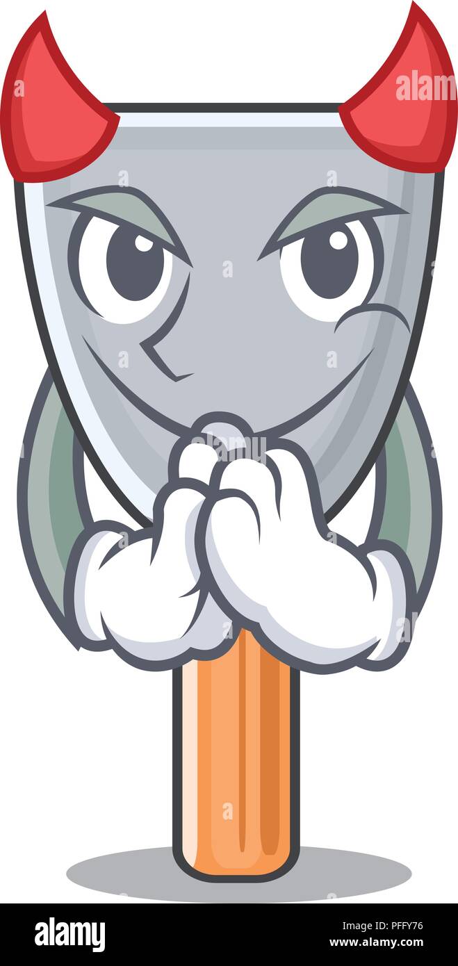 Devil cartoon putty knife in plaster Stock Vector Image & Art - Alamy