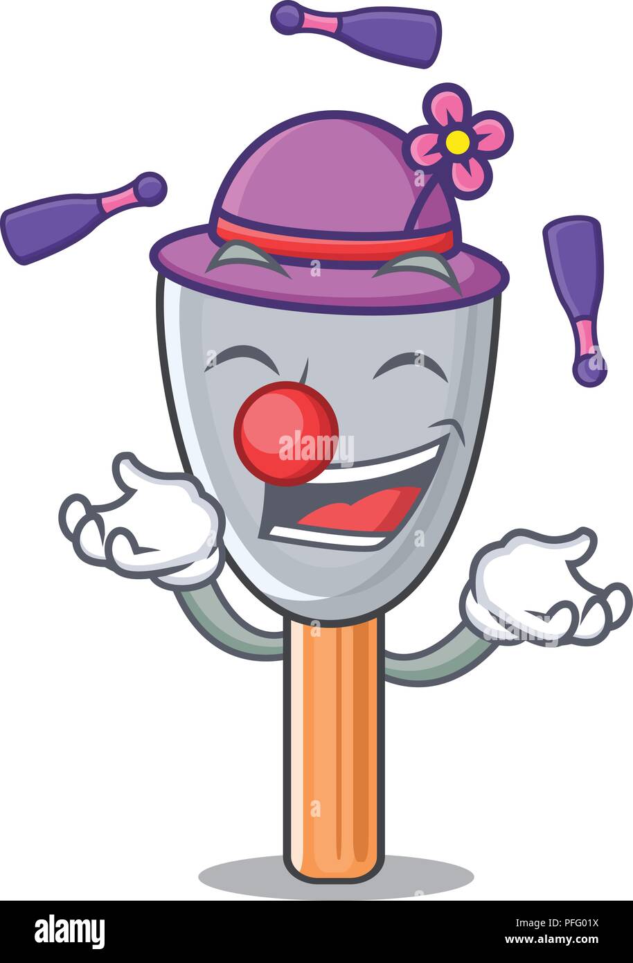 Juggling vintage putty knife on mascot Stock Vector Image & Art - Alamy