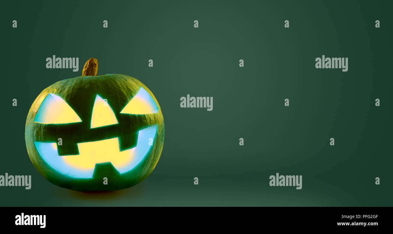 Halloween glowing pumpkins Stock Photo - Alamy