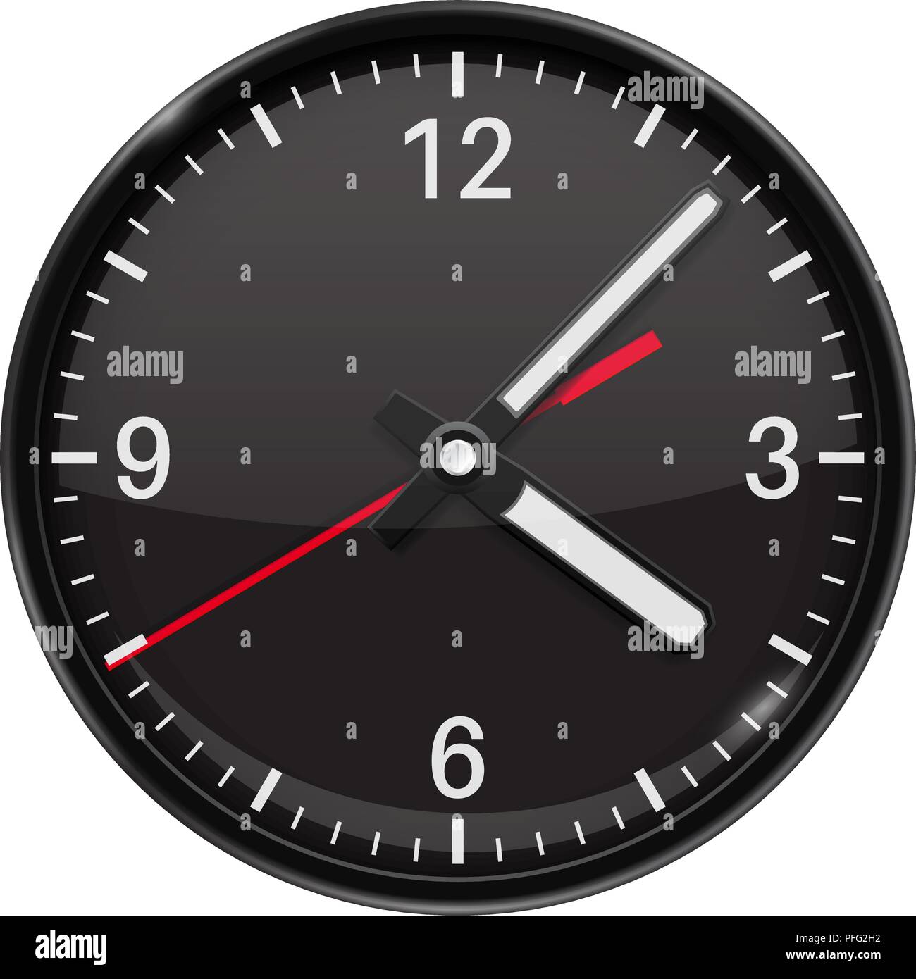 Clock of office wall Stock Vector Images - Alamy