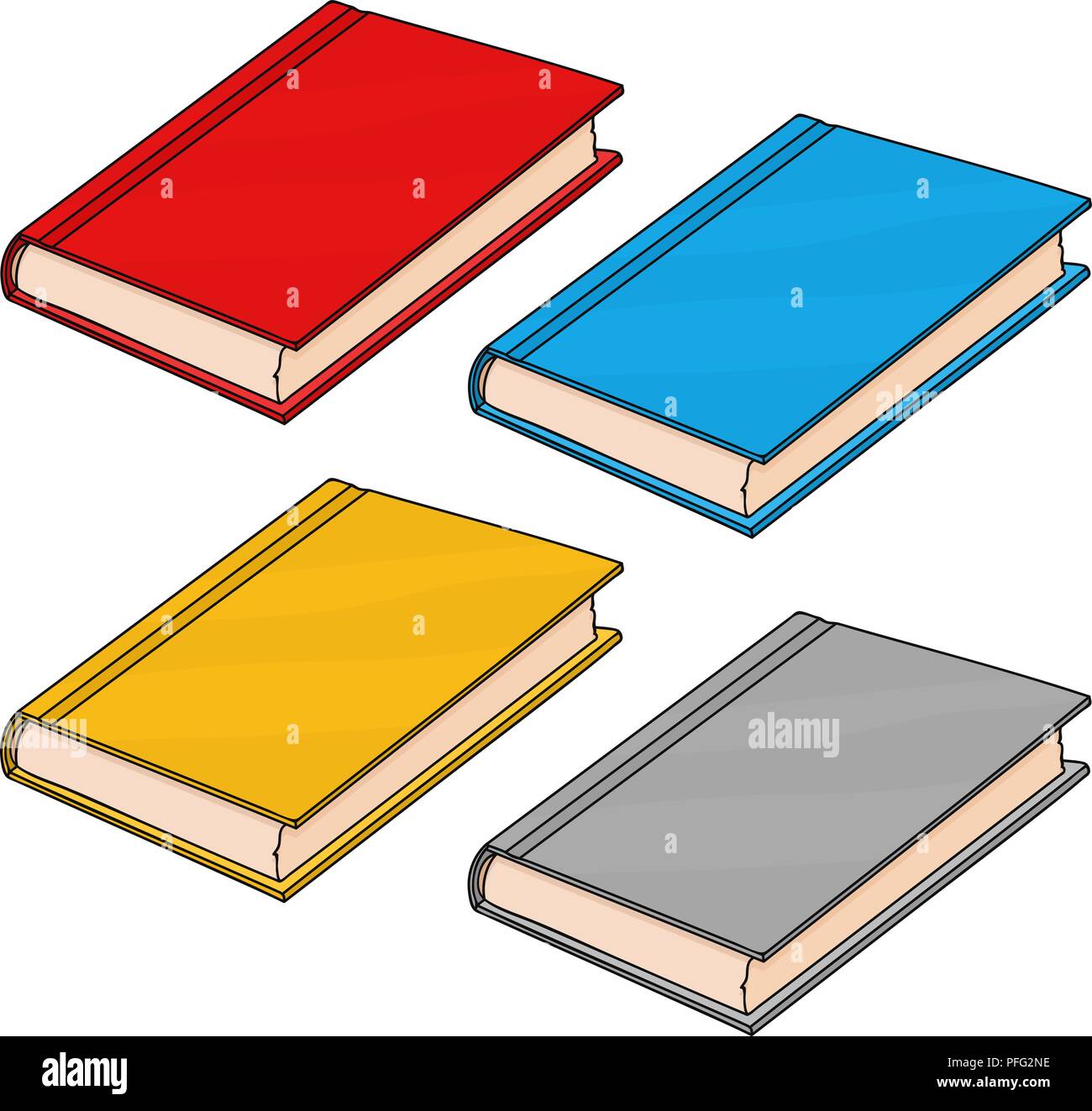 School doodle set orange Cut Out Stock Images & Pictures - Alamy