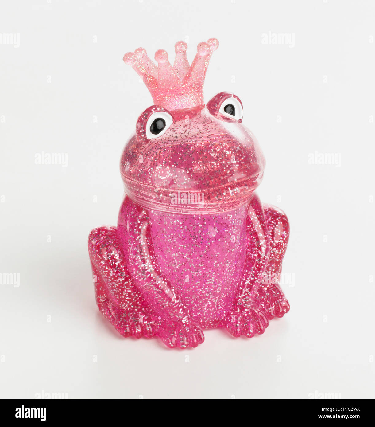 Pink plastic frog, studio shot Stock Photo - Alamy