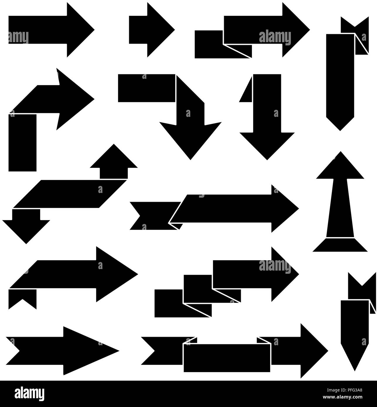 Paper arrows. Black flat sticker labels Stock Vector Image & Art - Alamy Paper arrows. Black flat sticker labels Stock Vector Image & Art - Alamy