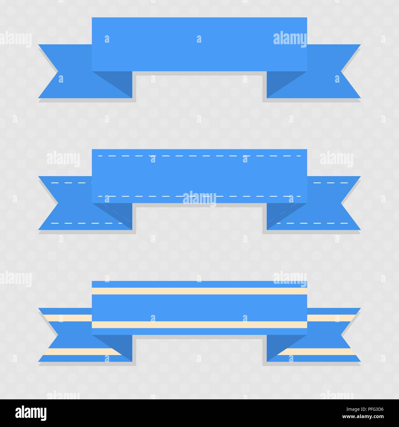 Blue ribbon banners on gray background Stock Vector Image & Art - Alamy