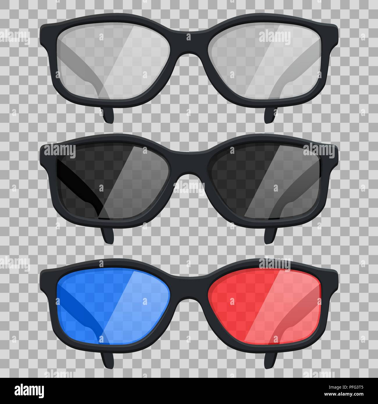 Blue spectacles glasses eyeglasses Stock Vector Images - Alamy