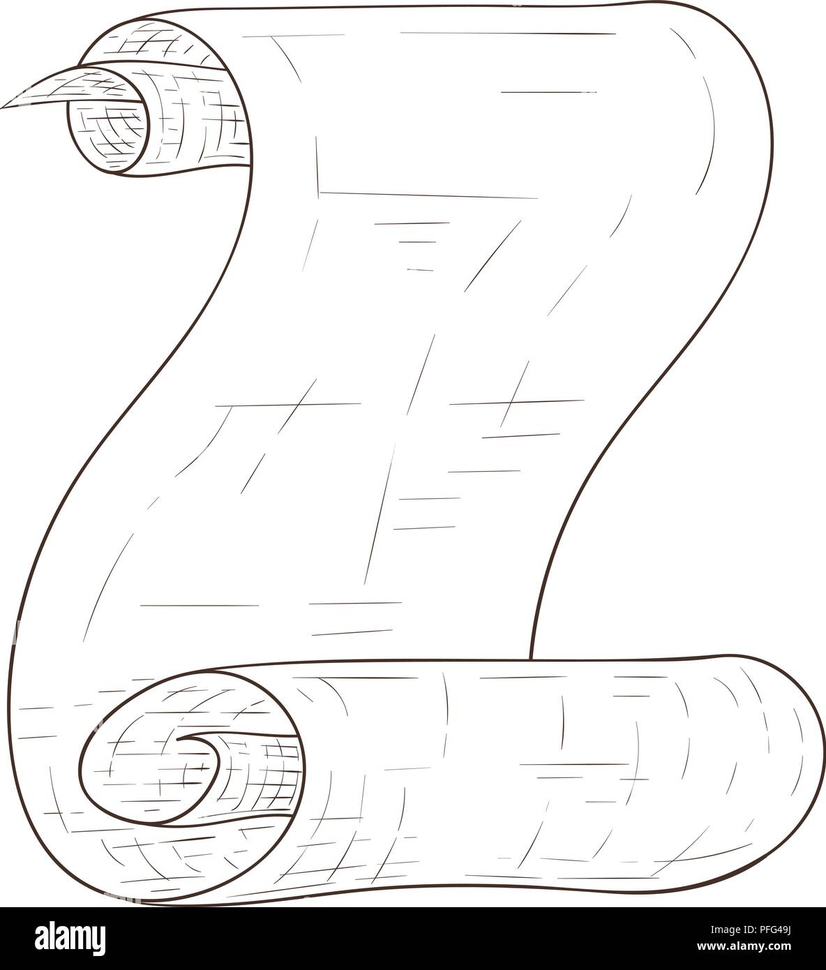 Paper scroll. Hand drawn sketch Stock Vector Image & Art - Alamy