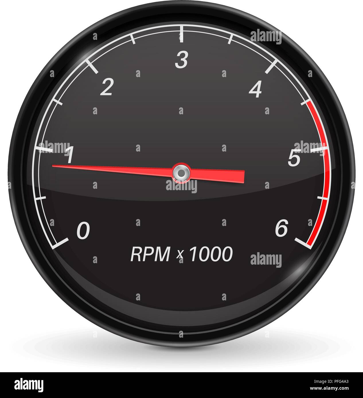 Tachometer. Black car gauge Stock Vector Image & Art - Alamy