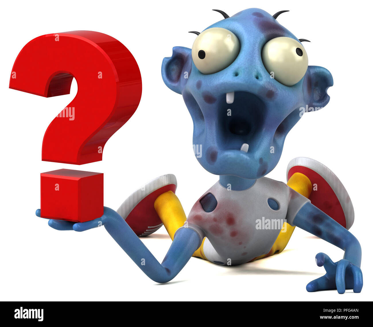 Fun zombie - 3D Illustration Stock Photo - Alamy