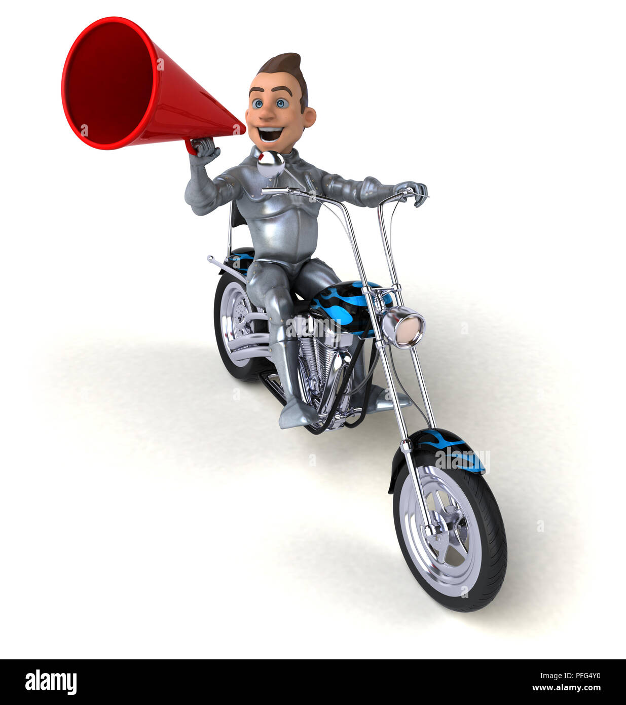 Fun knight - 3D Illustration Stock Photo - Alamy