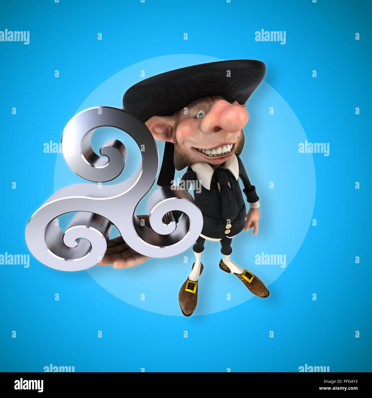 Fun Korrigan - 3D Illustration Stock Photo - Alamy