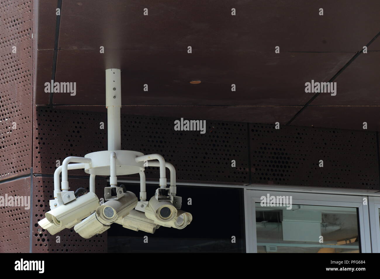 surveillance camera stationed in all direction Stock Photo - Alamy