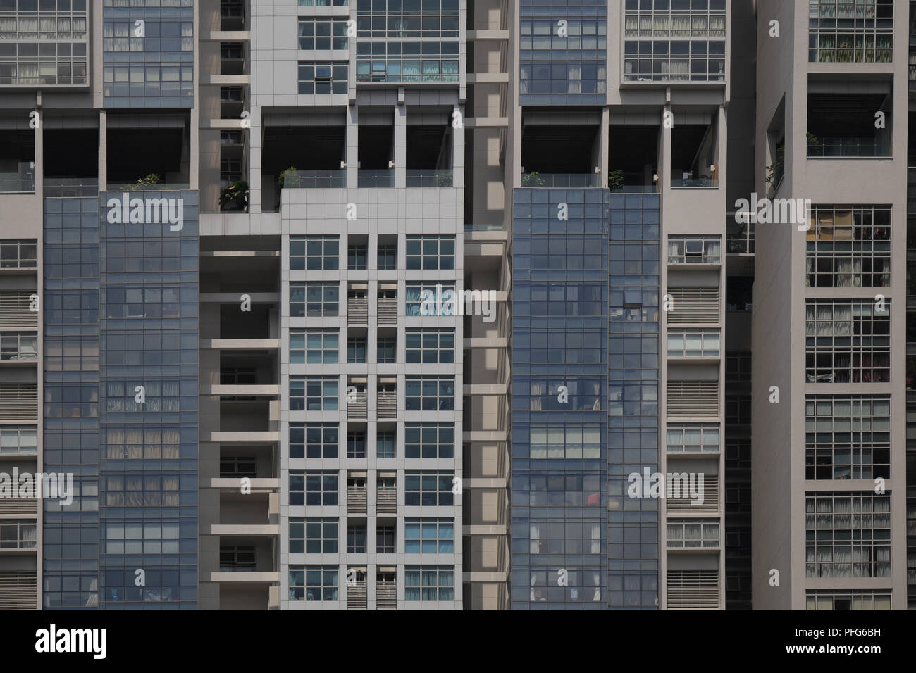 modern residence apartment building. multiple elements facade design ...