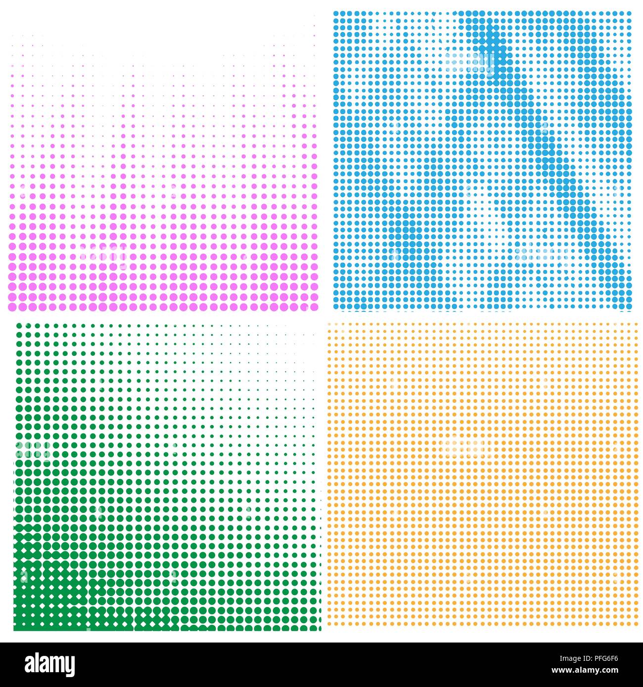 Comics Book Background. Halftone Patterns. Collection Dotted Background ...