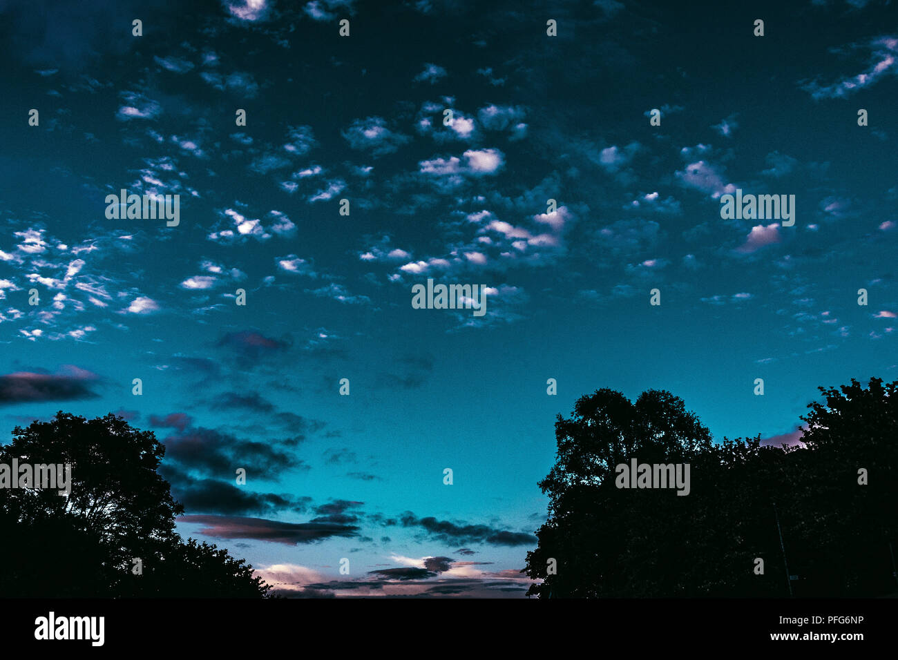 Summer Sunset with Clouds. GLASGOW, SCOTLAND Stock Photo - Alamy