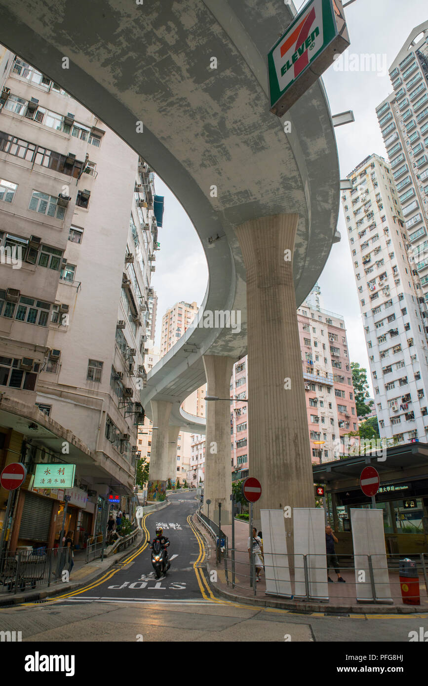 Road in Lung Fu Shan/Shek Tong Tsui district, Hong Kong Stock Photo - Alamy